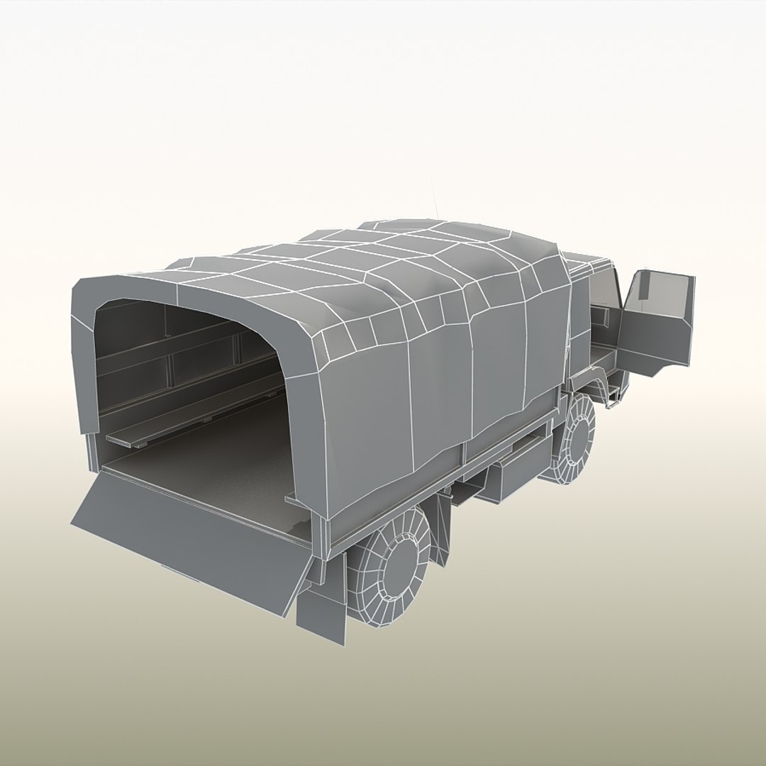 Military Truck M1078 Cargo 3d Model
