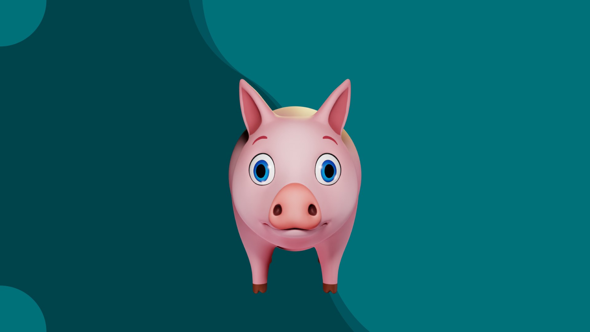 3D Pig 3D Cartoon Rigged Model - Blender Model - TurboSquid 2222021