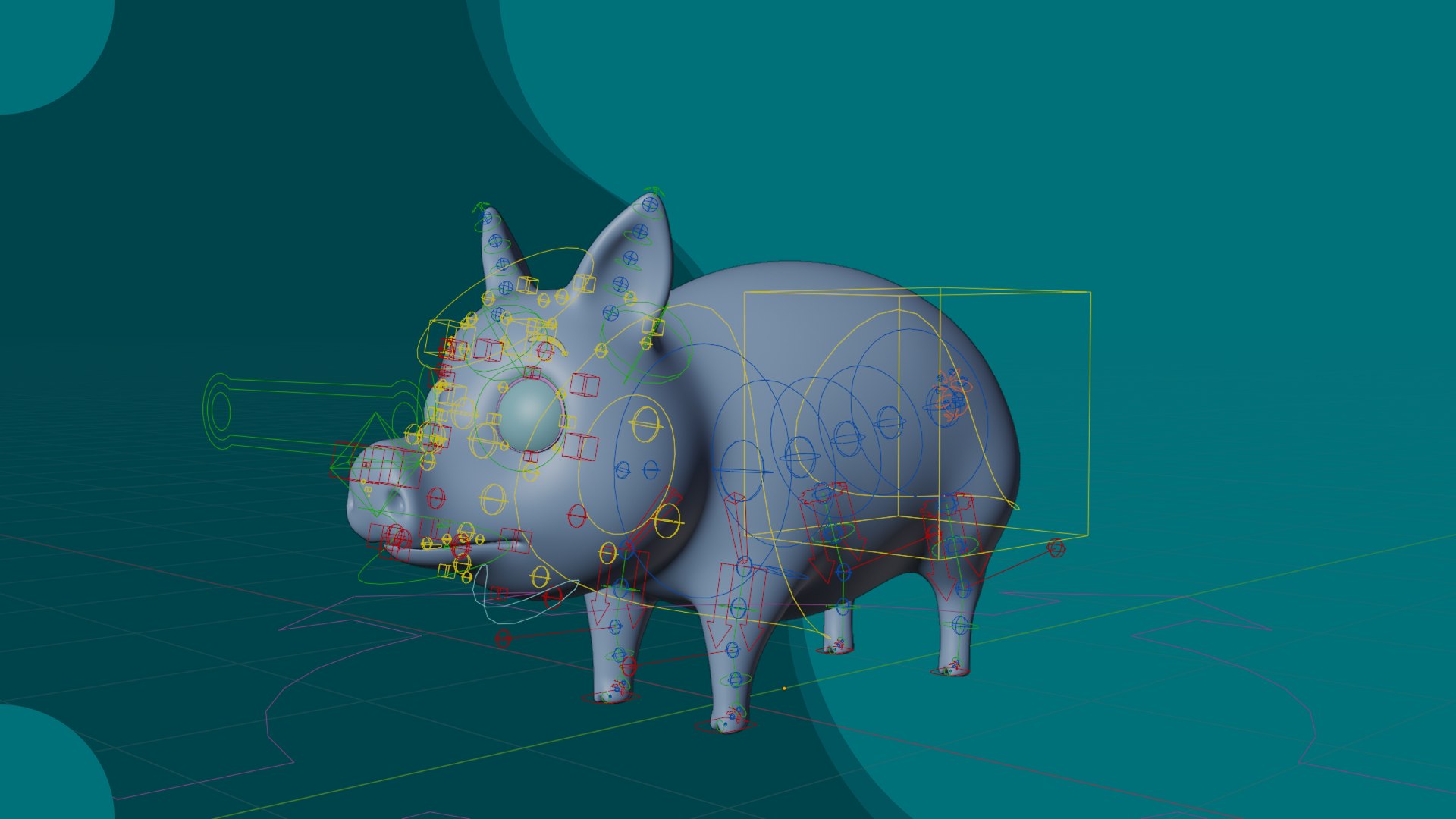 3D Pig 3D Cartoon Rigged Model - Blender Model - TurboSquid 2222021