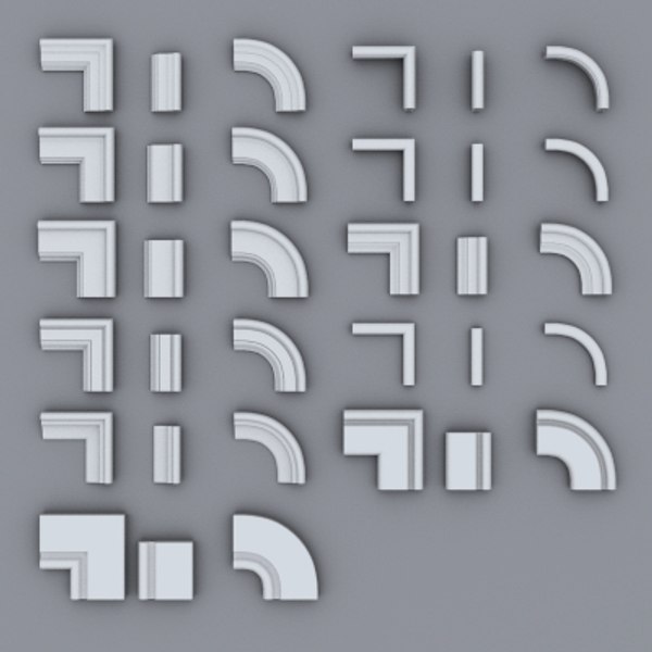 3D carved corner decor model - TurboSquid 1445001