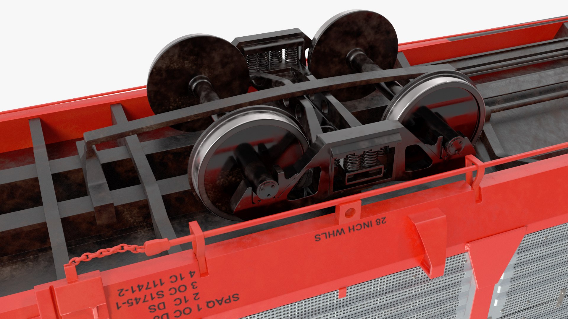 Generic Tri Level Autorack Train Car Red 3D - TurboSquid 2304559