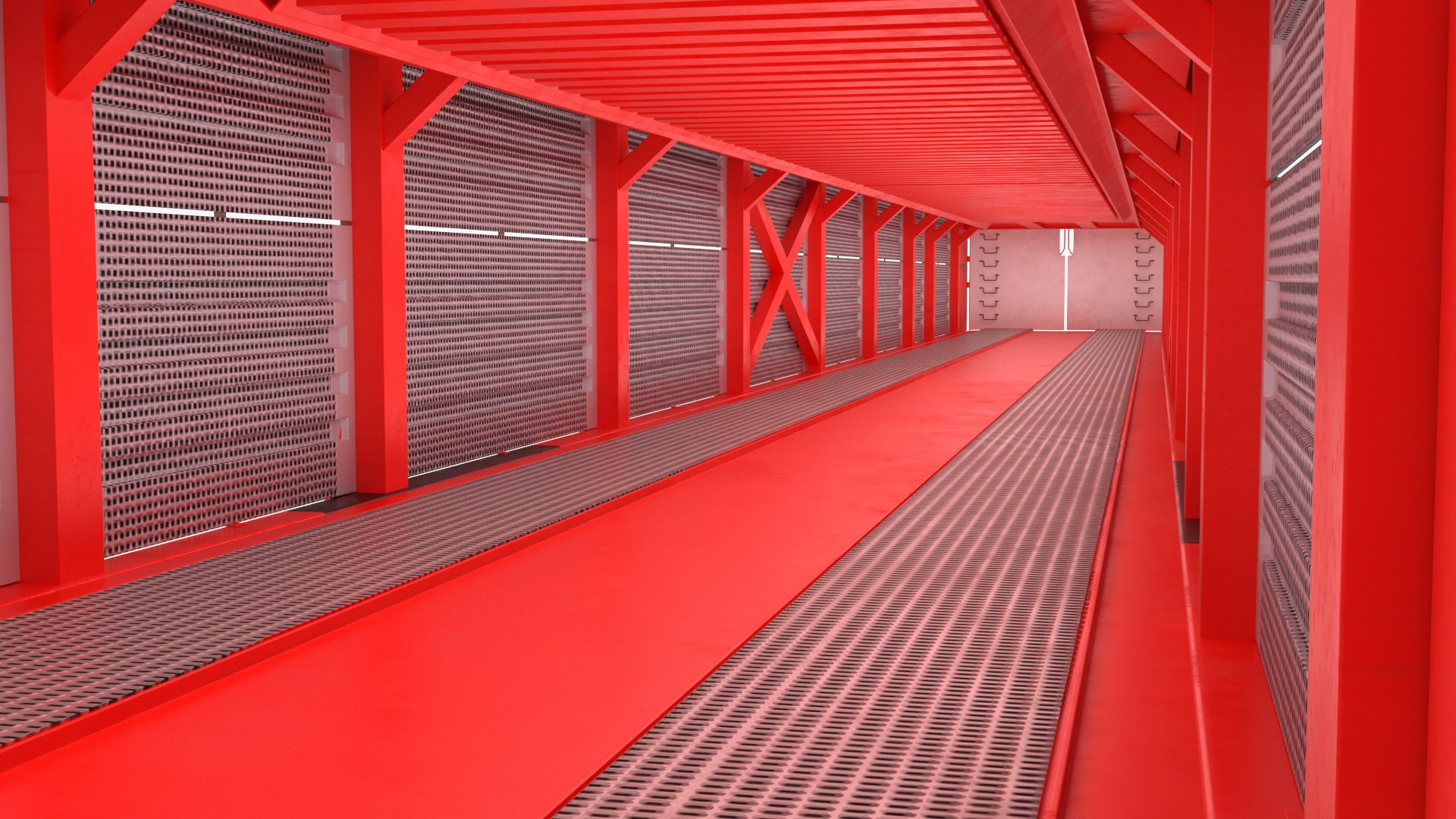 Generic Tri Level Autorack Train Car Red 3D - TurboSquid 2304559