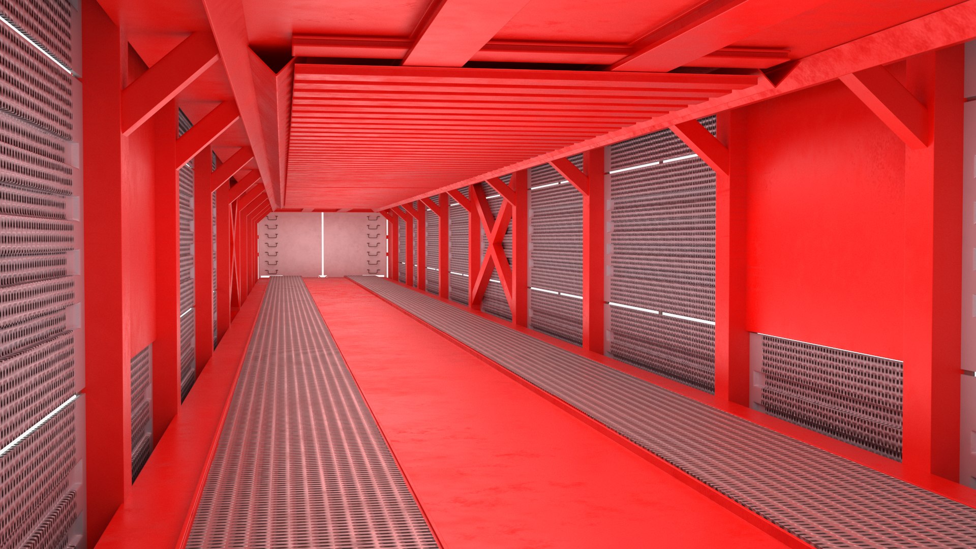 Generic Tri Level Autorack Train Car Red 3D - TurboSquid 2304559