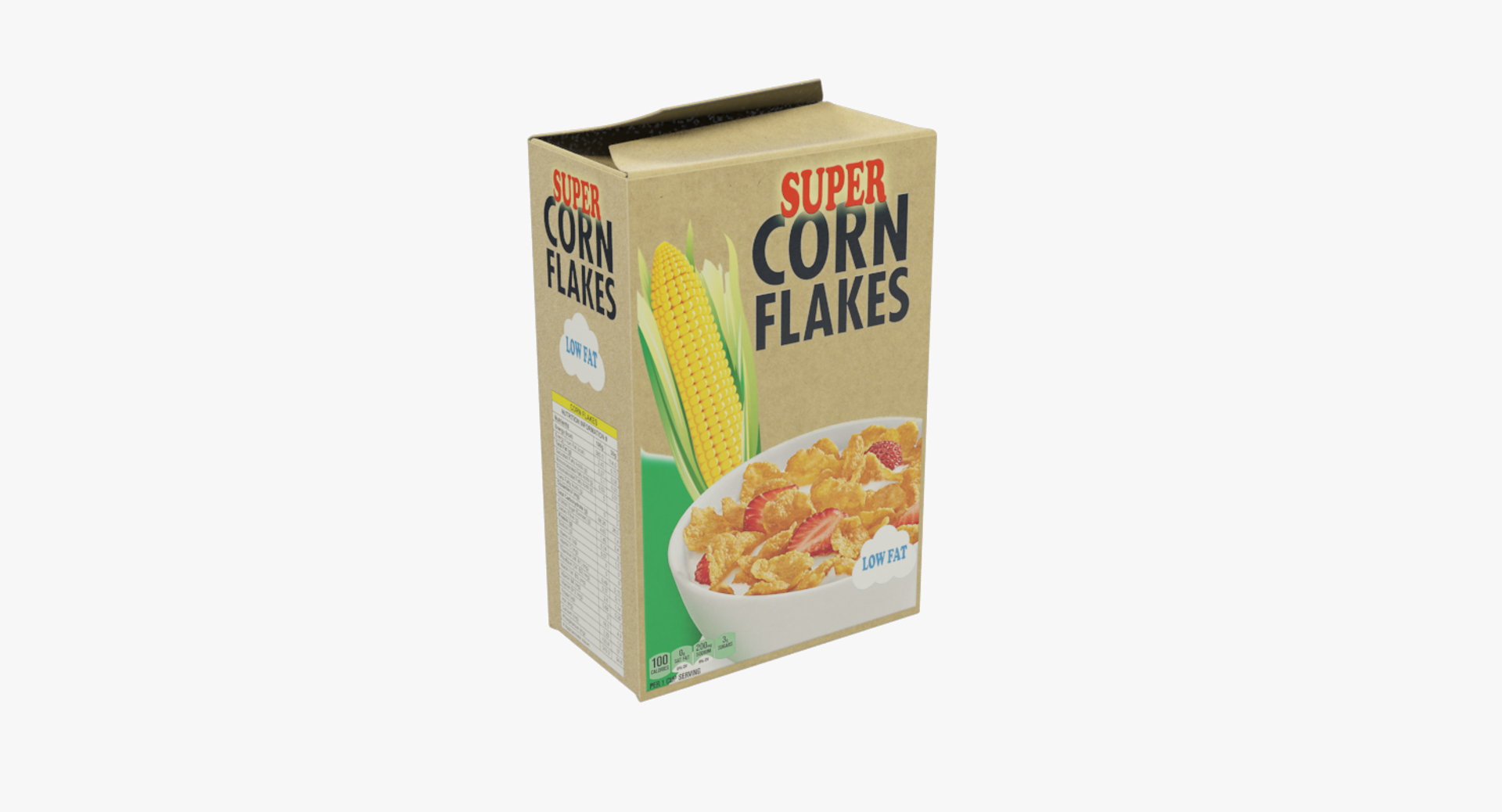Corn Flakes Pack 3D Model - TurboSquid 1393926