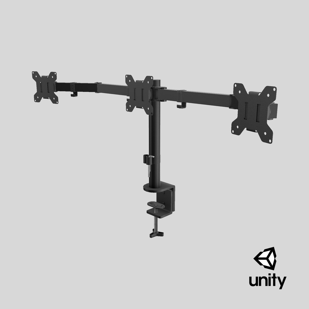 Triple Monitor Arm 3D Model - TurboSquid 2388652