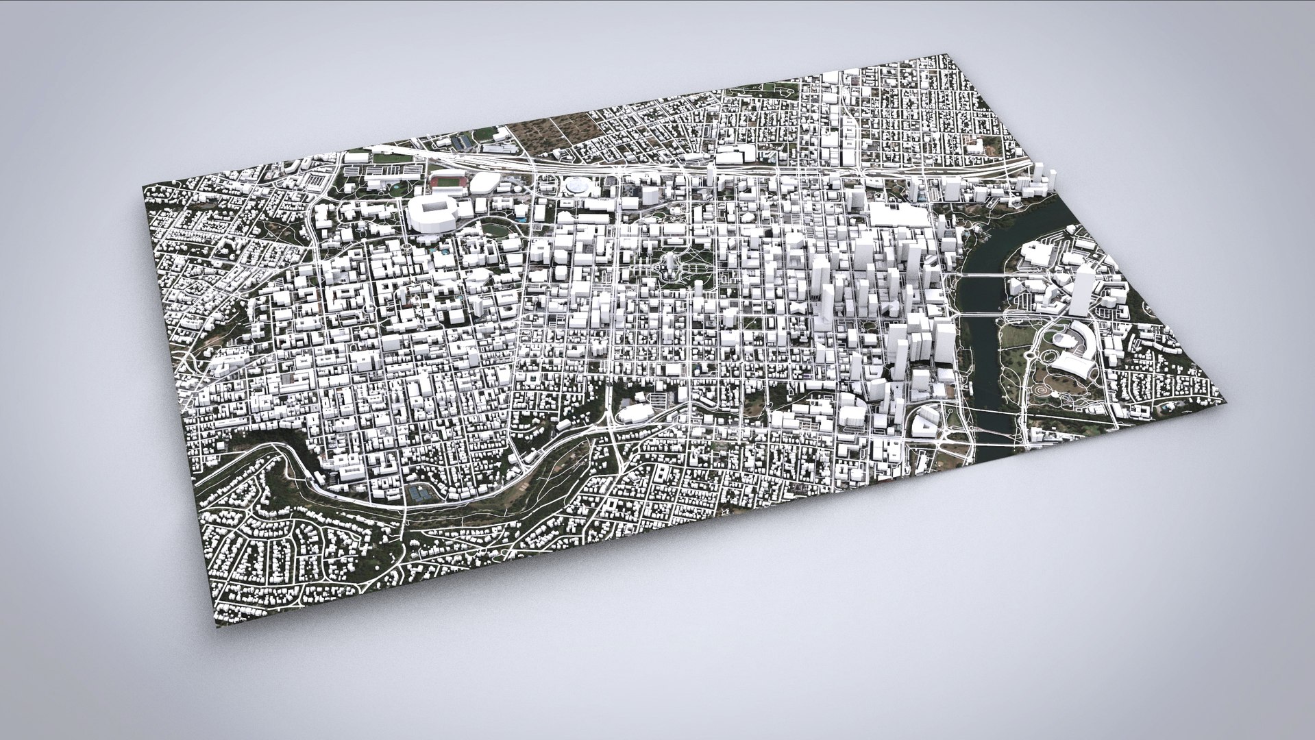 3D Cityscape Austin Texas USA Model - TurboSquid 1800130