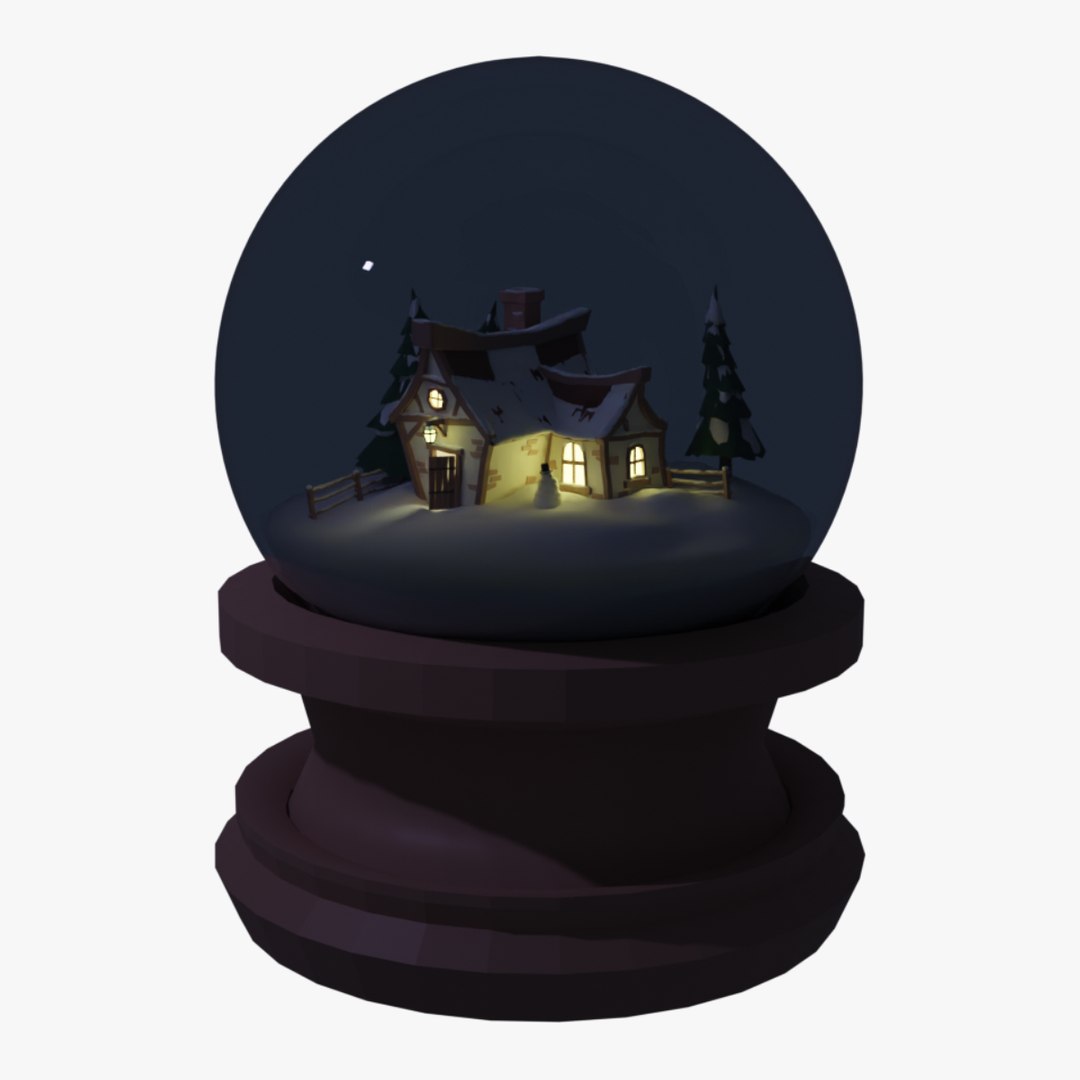 3D Winter snow globe model - TurboSquid 2038817