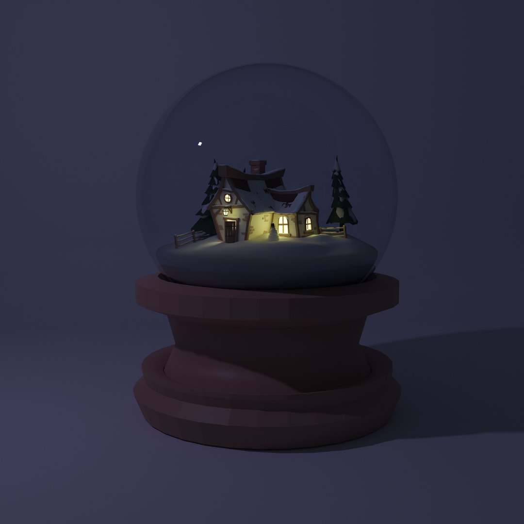 3D Winter Snow Globe Model - TurboSquid 2038817