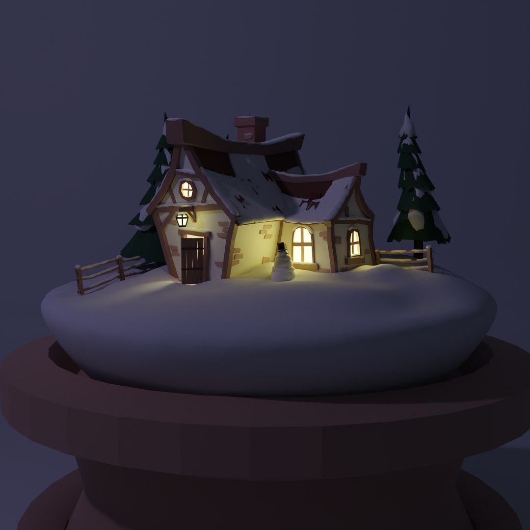 3D Winter Snow Globe Model - TurboSquid 2038817