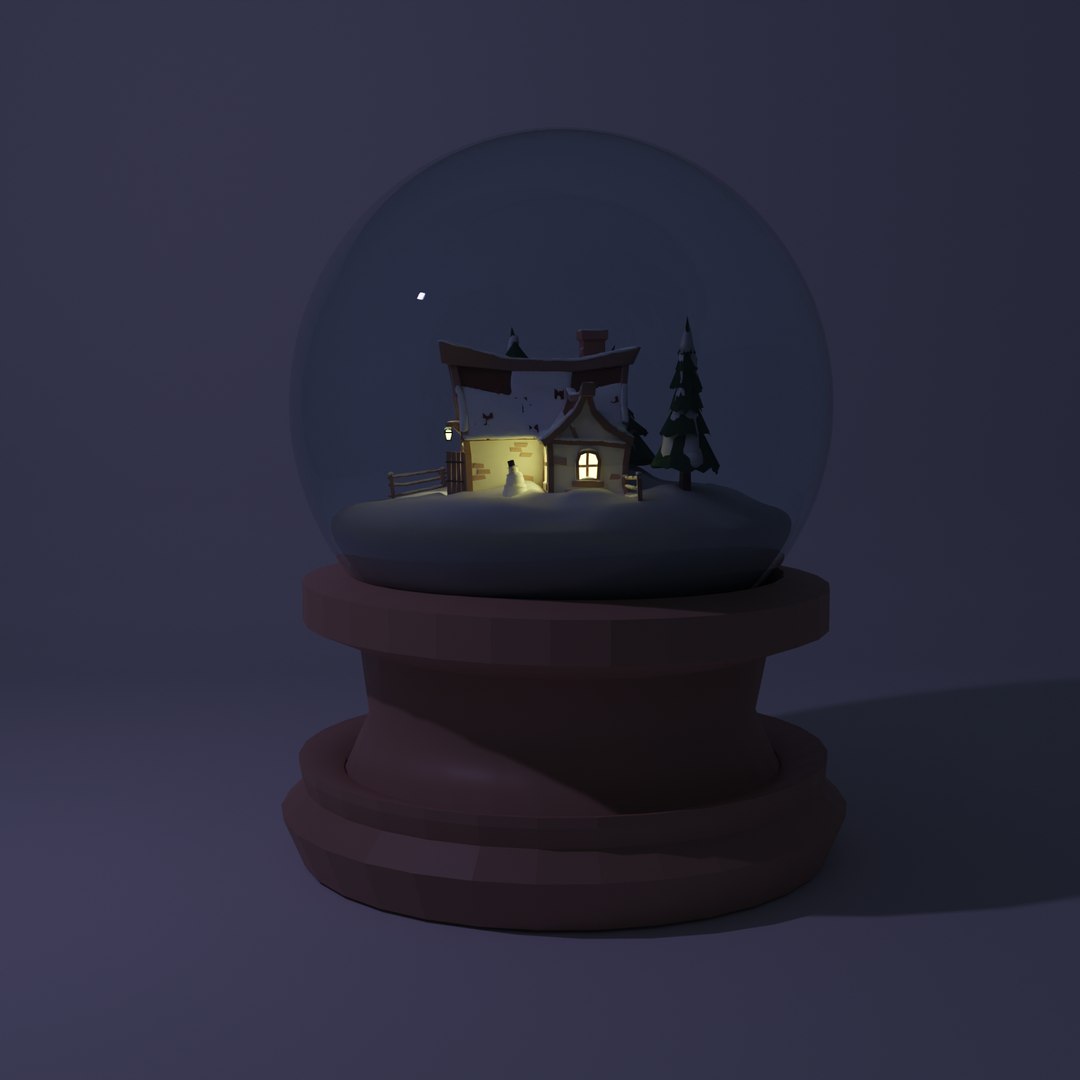 3D Winter Snow Globe Model - TurboSquid 2038817