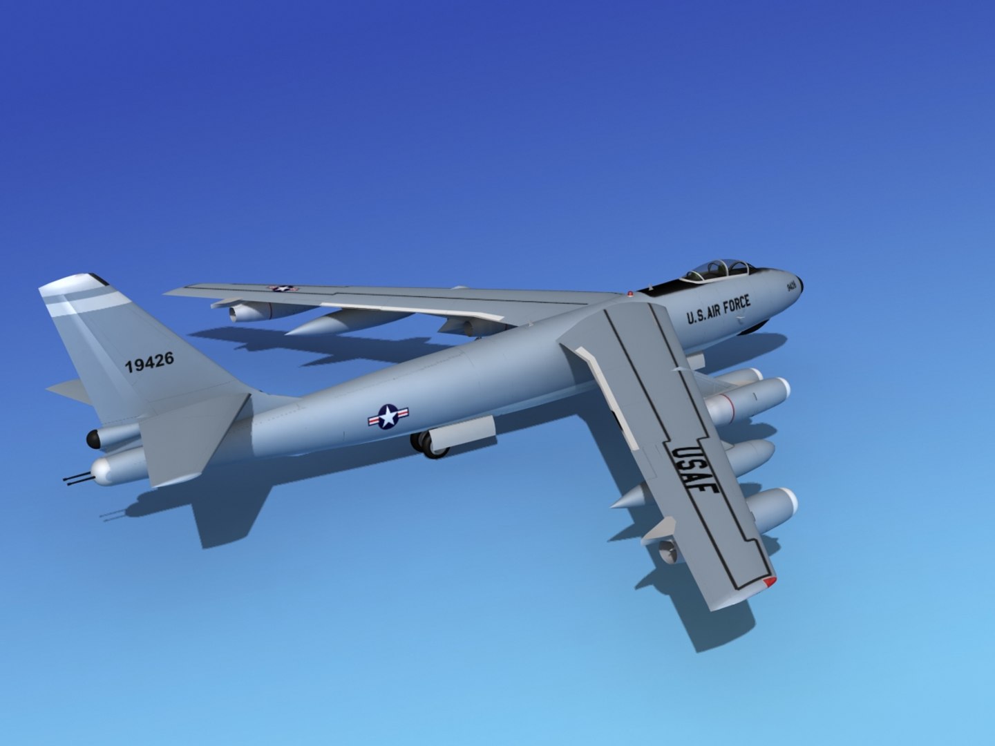 stratojet boeing b-47 3d model