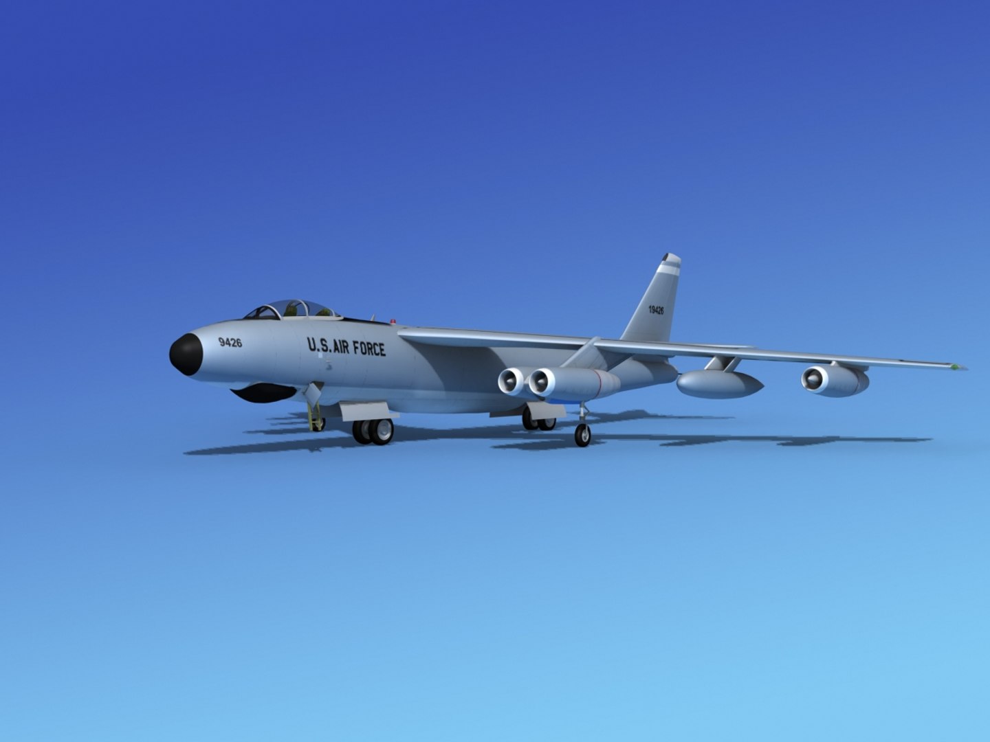 stratojet boeing b-47 3d model