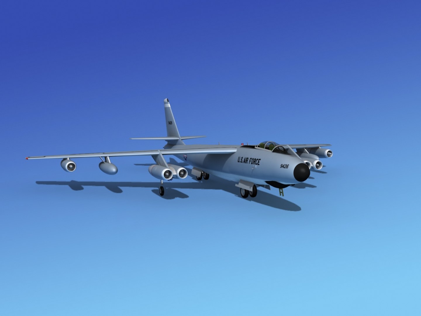 stratojet boeing b-47 3d model