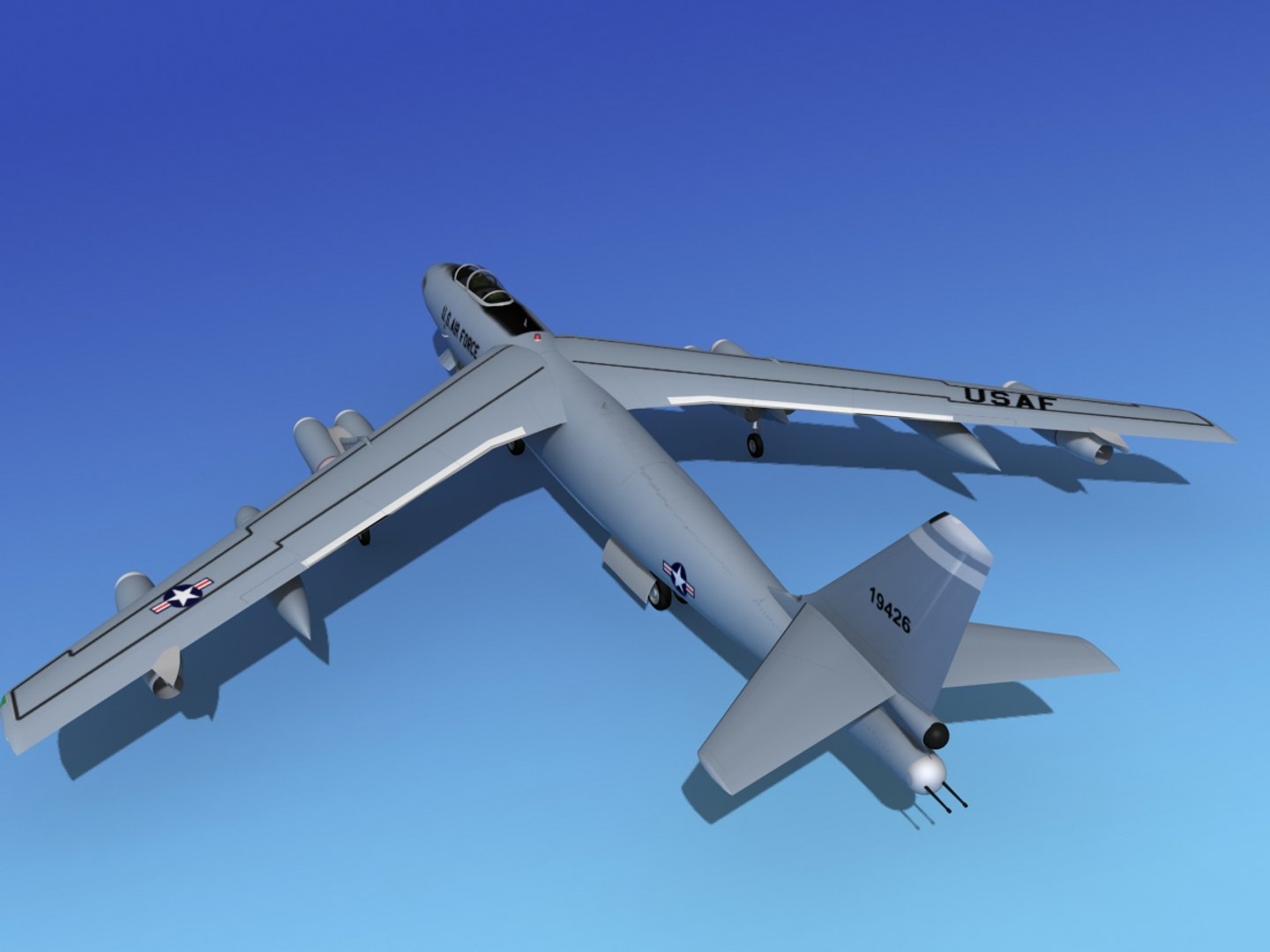 stratojet boeing b-47 3d model