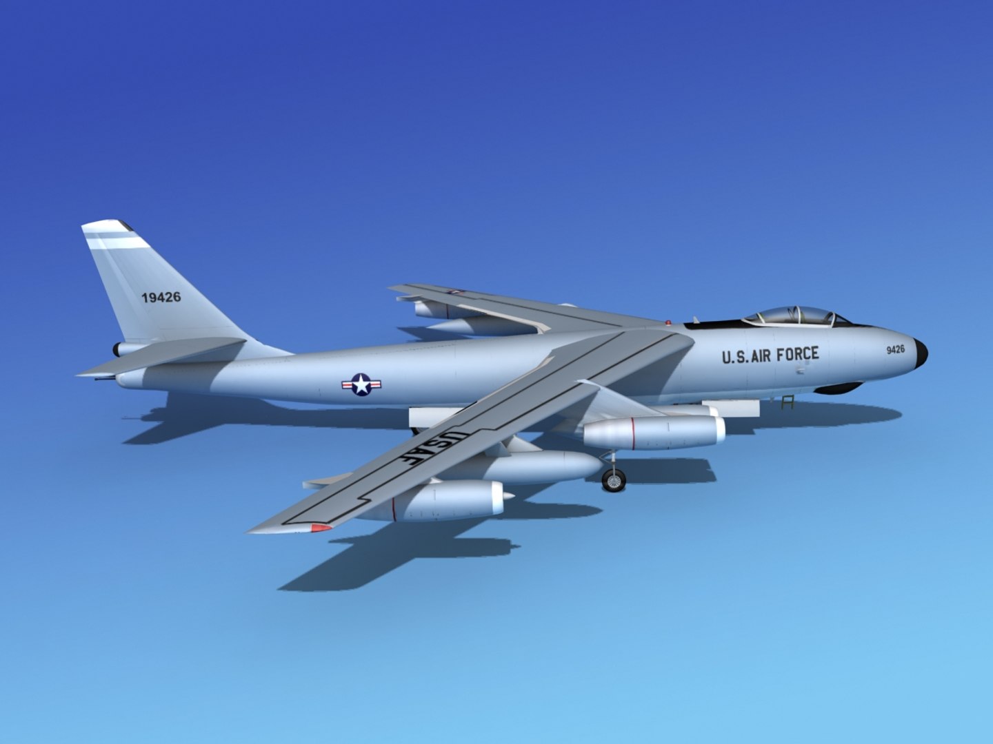 stratojet boeing b-47 3d model