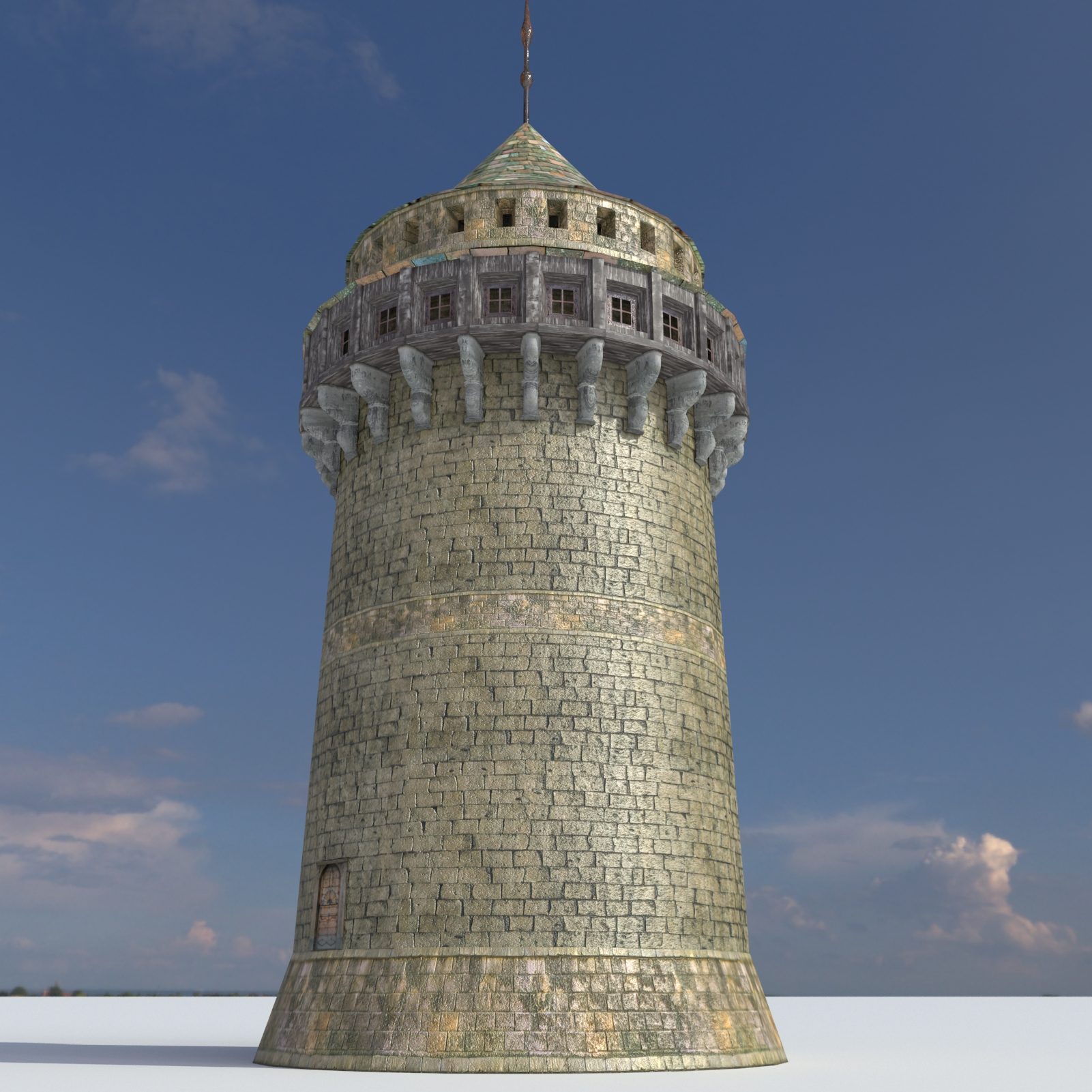 Medieval tower 3D model - TurboSquid 1223070