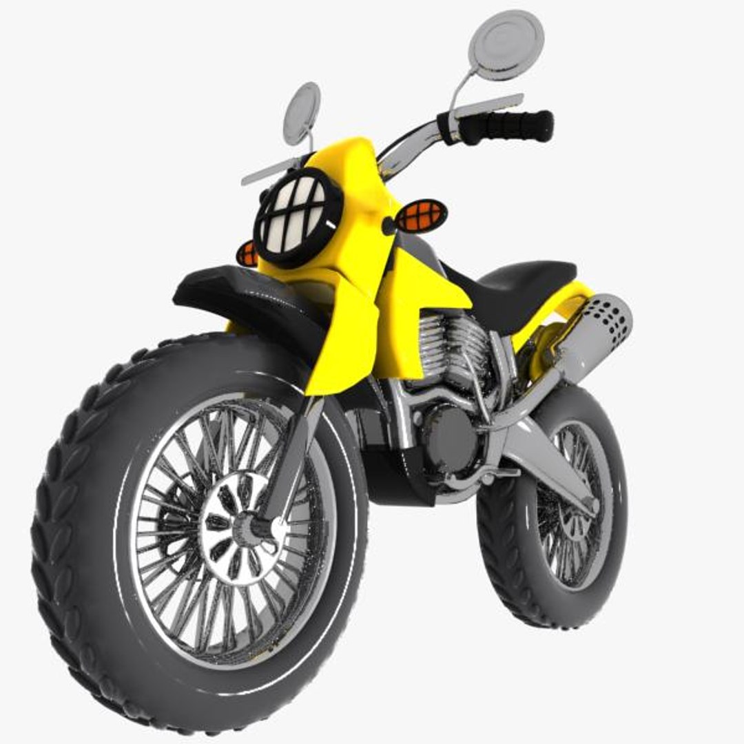 3d Cartoon Motocross Car