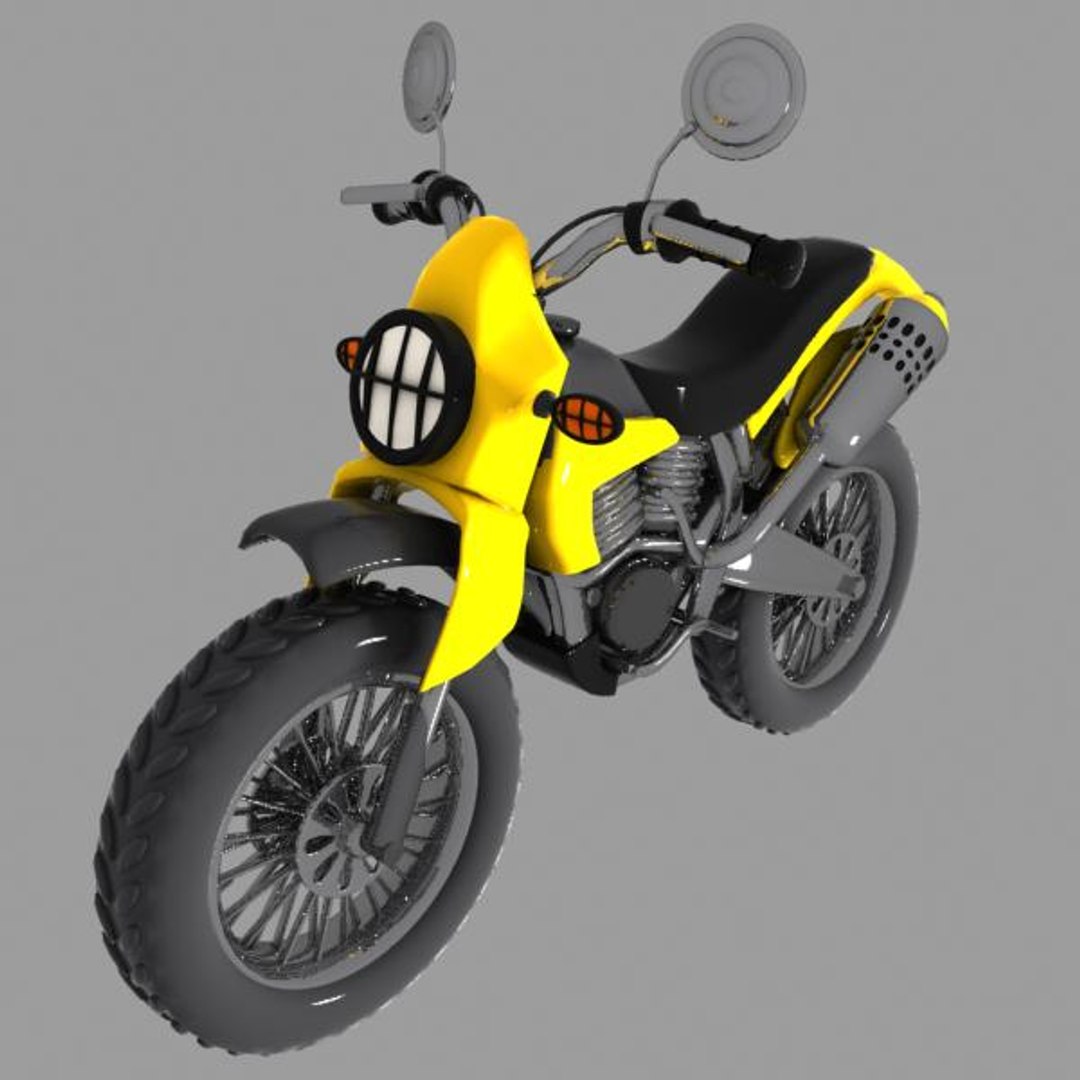 3d Cartoon Motocross Car