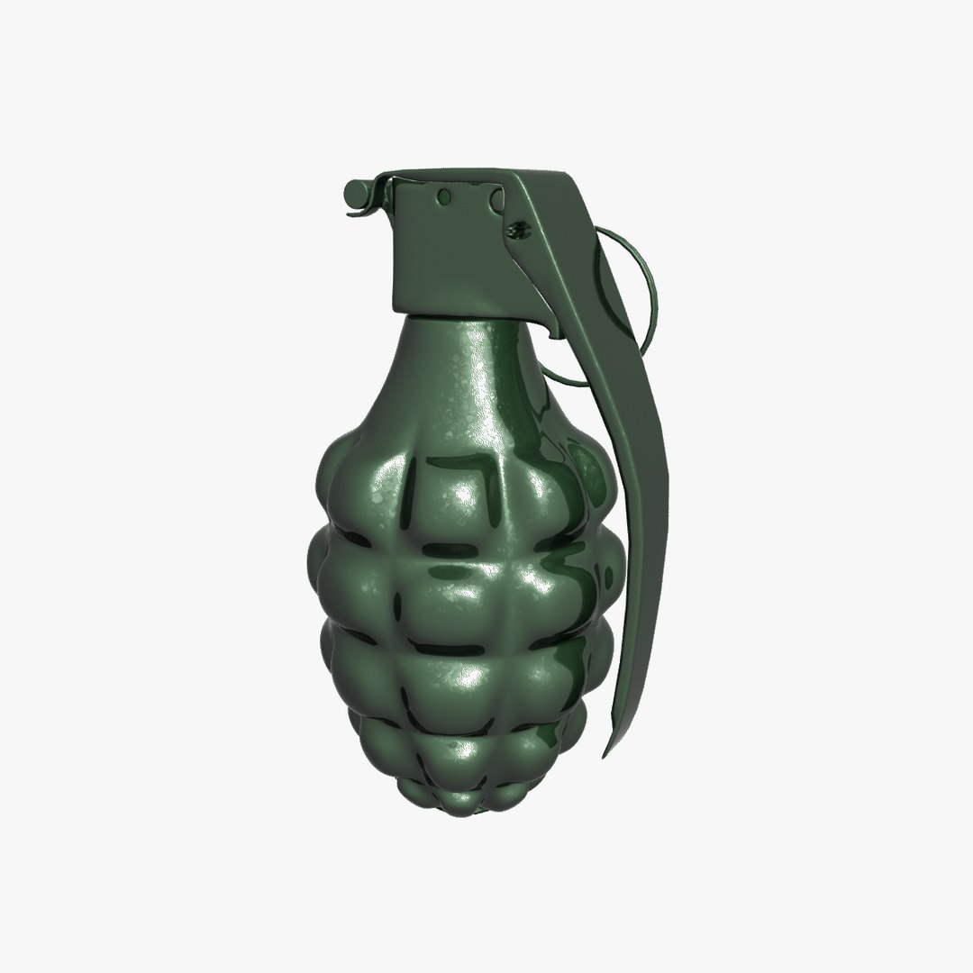 3d hand grenade model