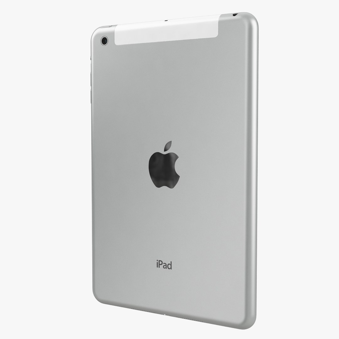 3d apple ipad mini silver