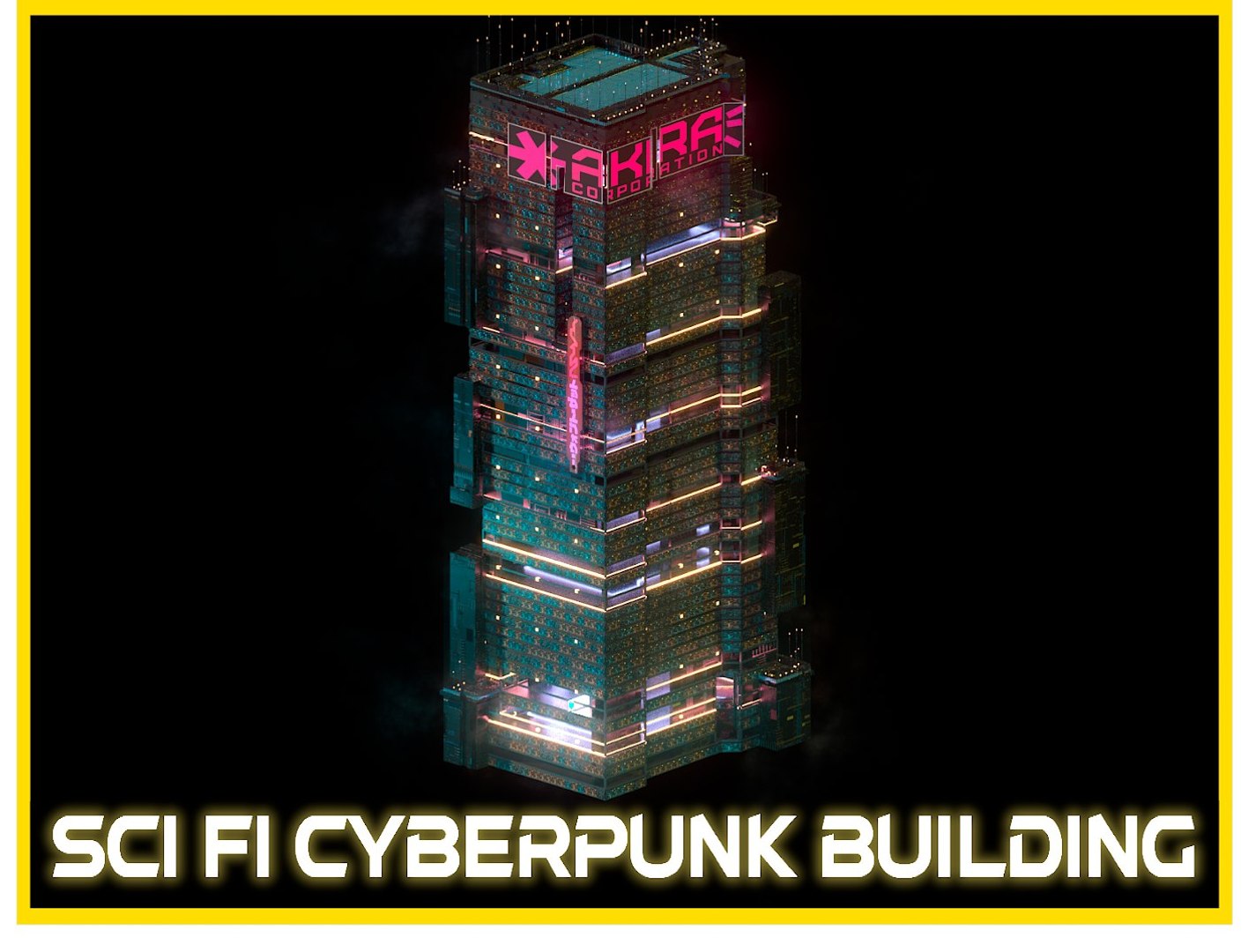 Sci-Fi Futuristic Cyberpunk Sci Fi City Building Skyscraper 19 3D Model ...