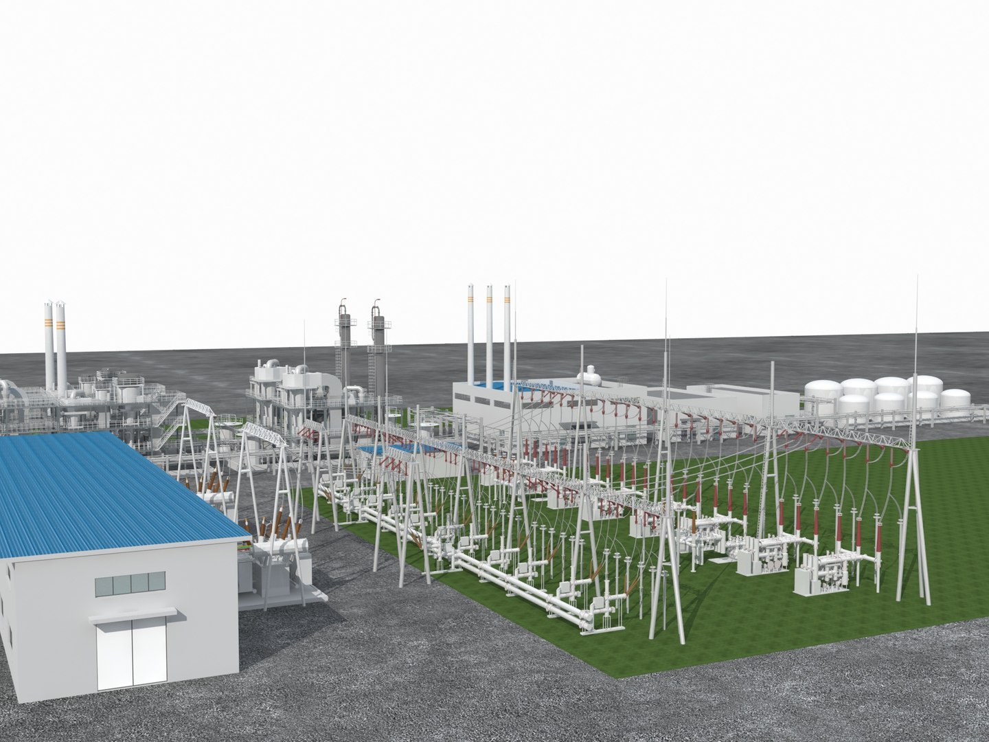 Electrical Substation 3D Model - TurboSquid 2004216