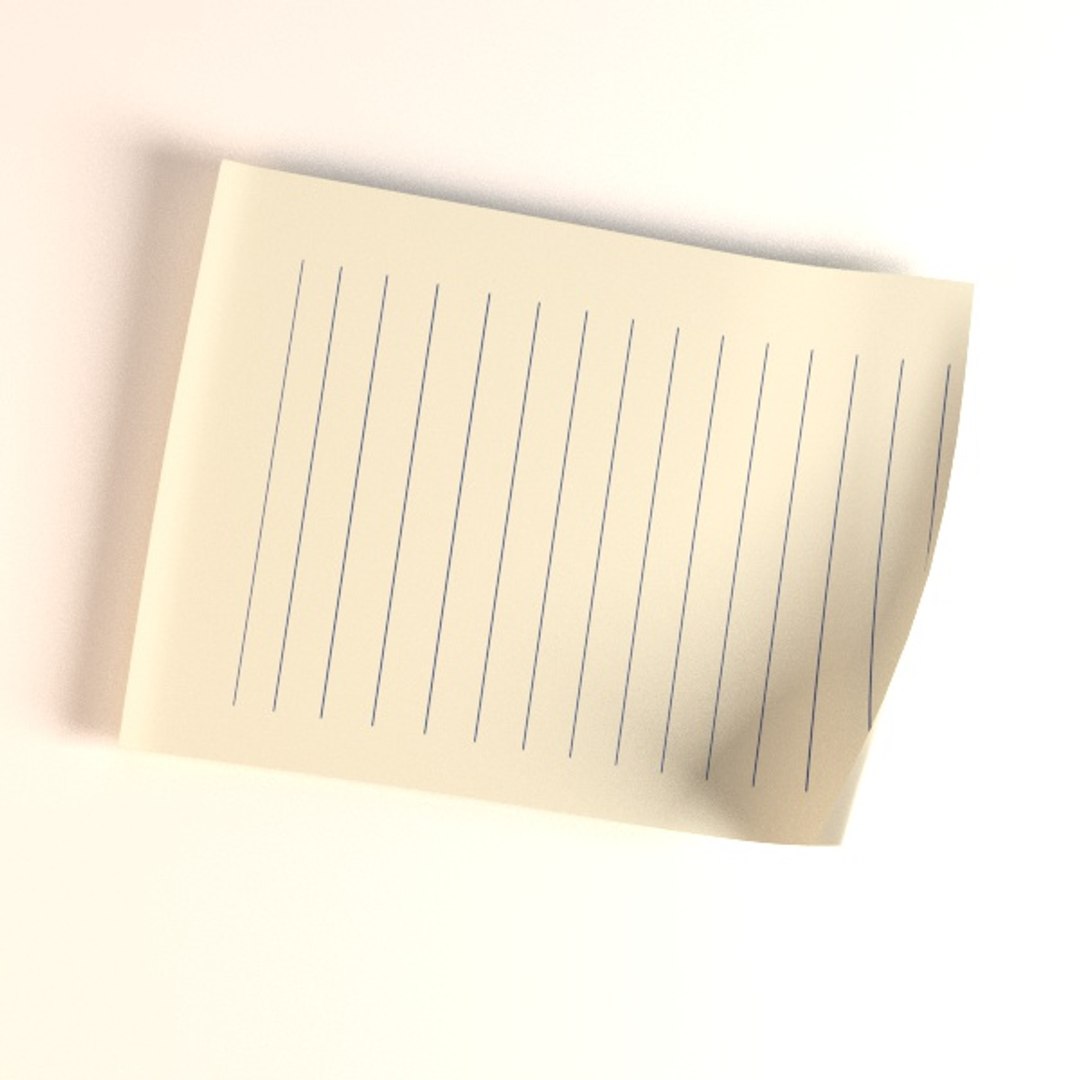 3d model paper sheet
