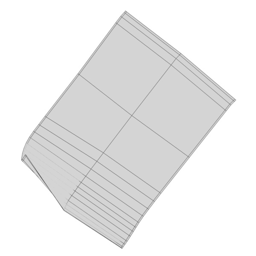 3d model paper sheet