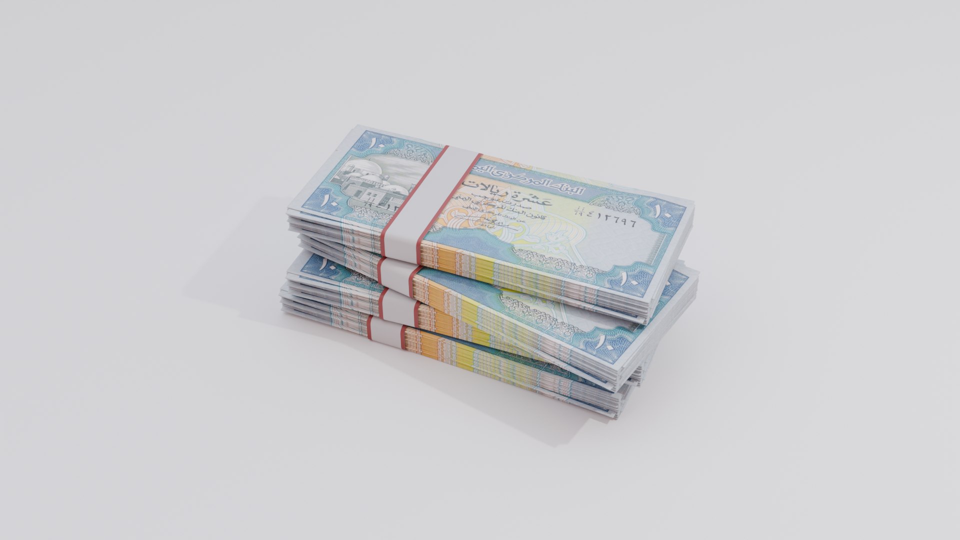 10 Yemen Yemeni Rial Currency 3D Model - TurboSquid 2399467
