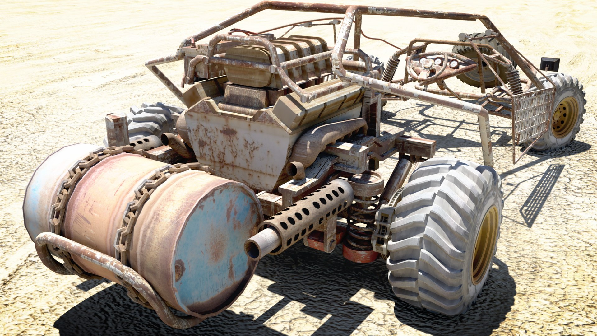 3d Rusty Dune Buggy Model