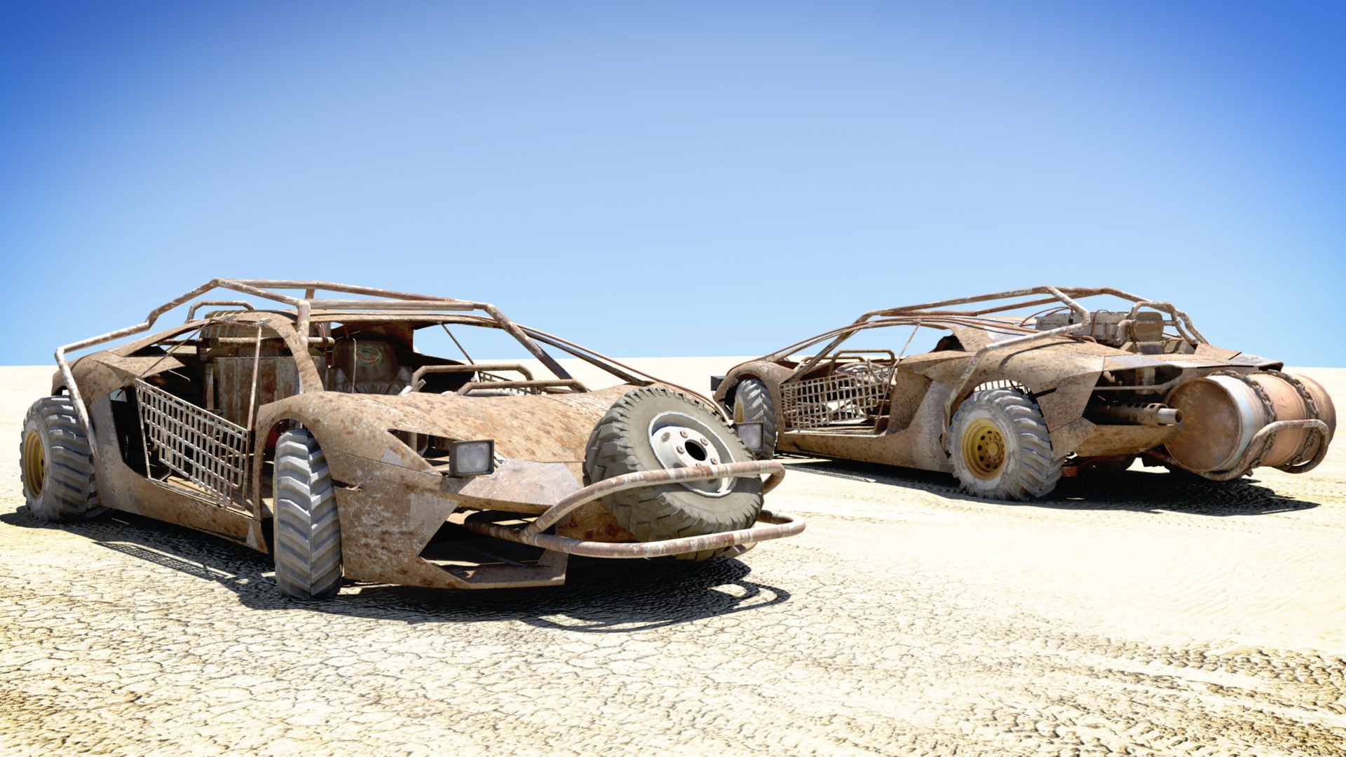 3d Rusty Dune Buggy Model