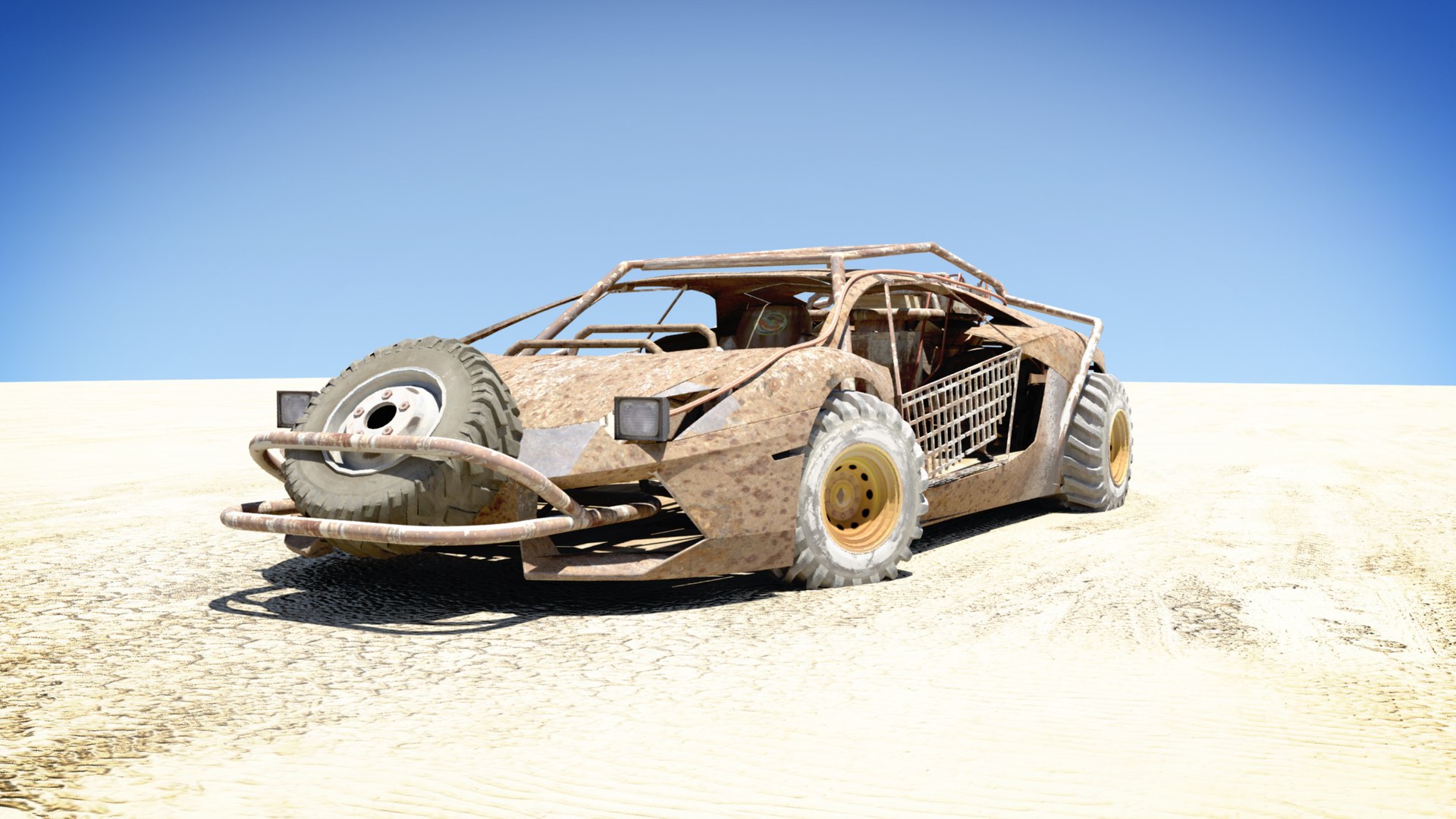 3d Rusty Dune Buggy Model