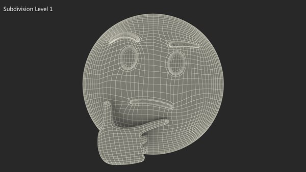 3D thinking emoji - TurboSquid 1533427