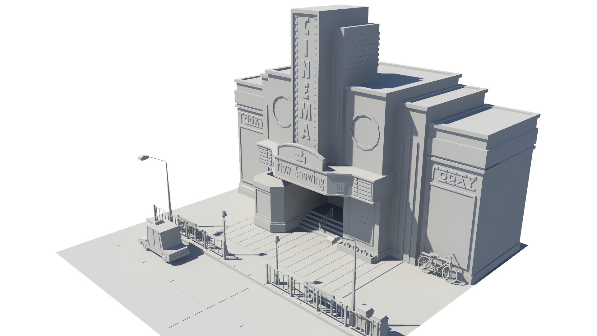 3D Model Building Theater Theatre - TurboSquid 1370001