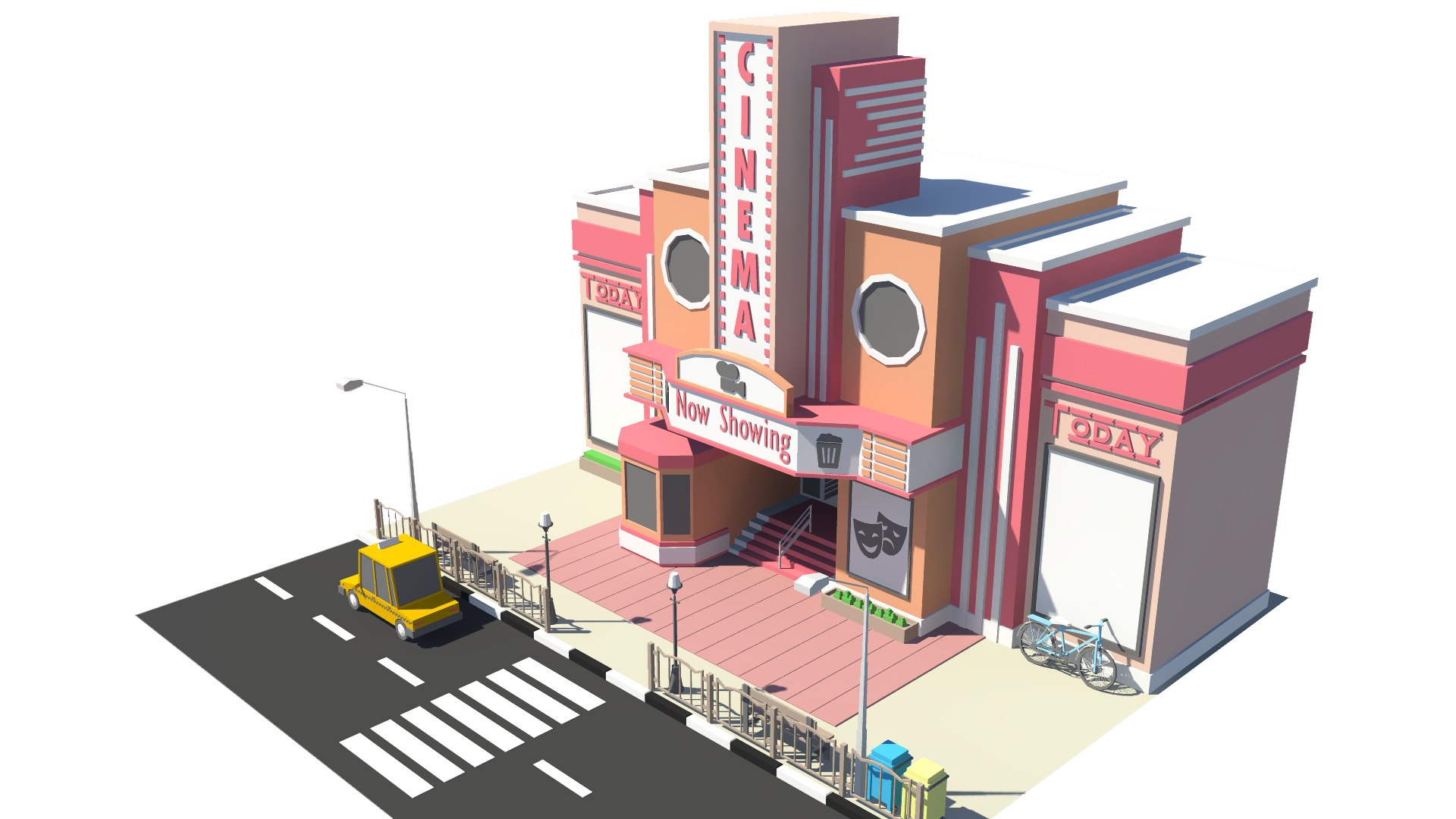 3D Model Building Theater Theatre - TurboSquid 1370001