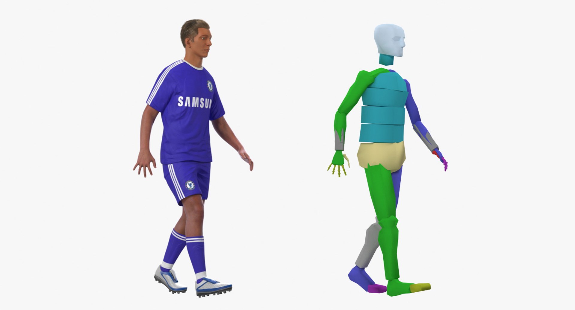 Soccer football player chelsea model - TurboSquid 1313952