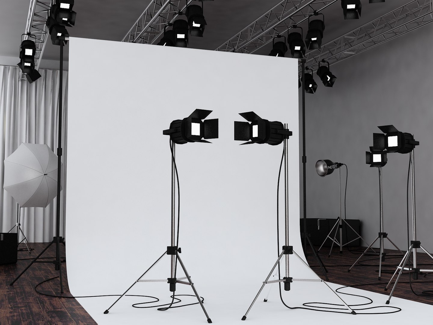 Studio Lights 3d Model