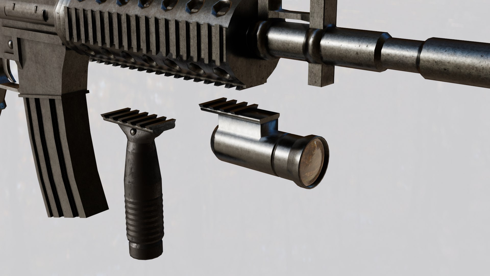 Assault rifle gun 3D model - TurboSquid 1579857