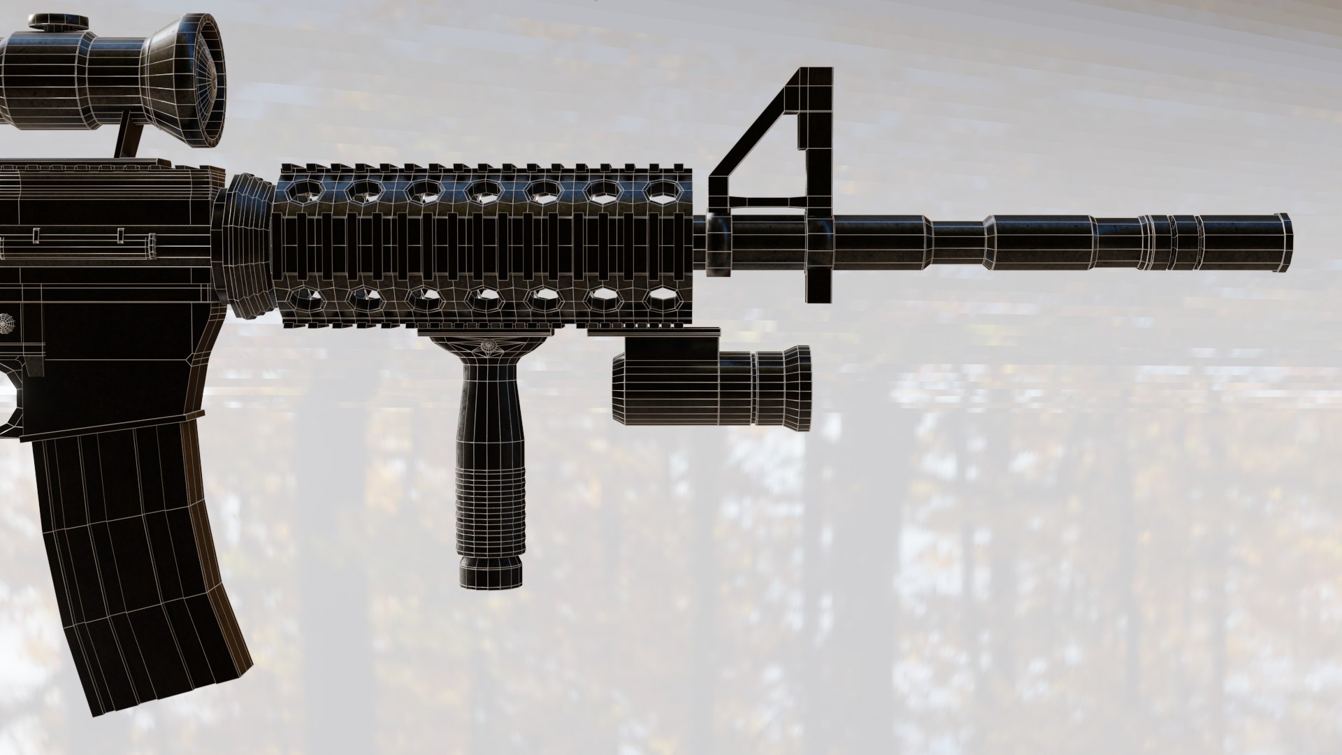 Assault rifle gun 3D model - TurboSquid 1579857