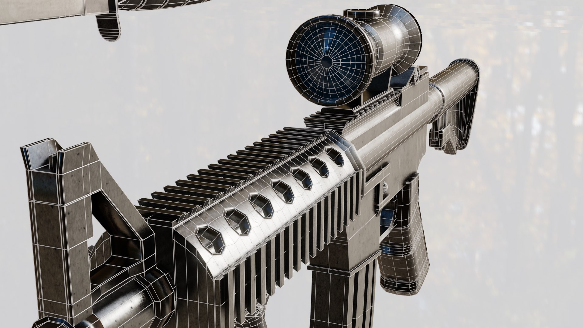 Assault rifle gun 3D model - TurboSquid 1579857
