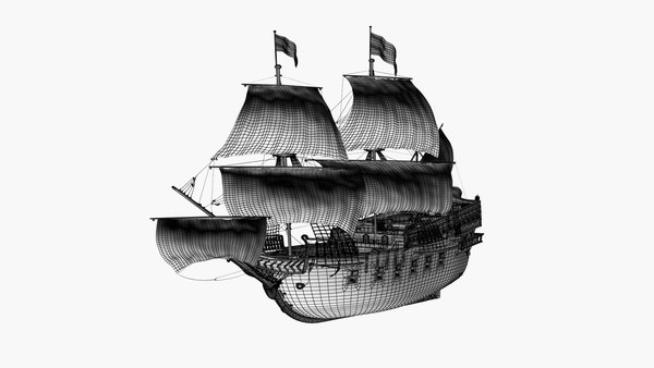 Galleons sailing ships model - TurboSquid 1470830
