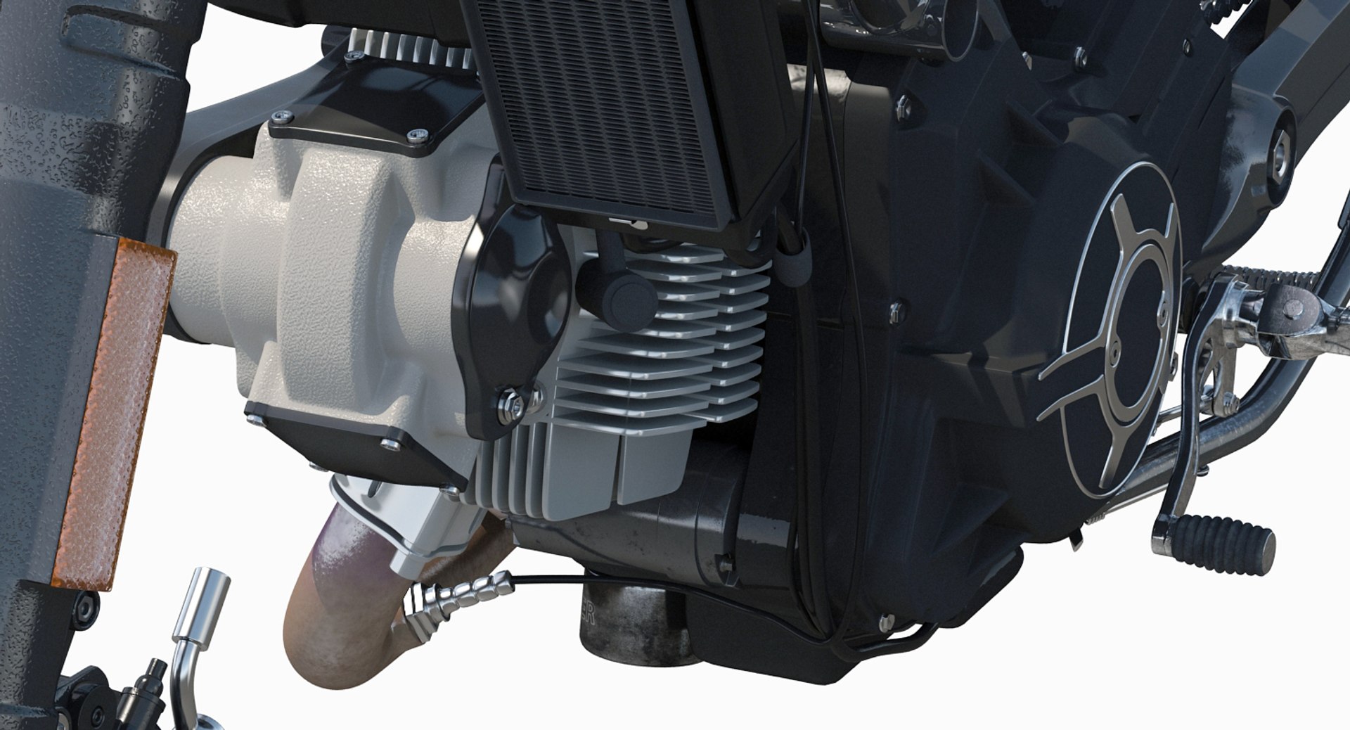 3d motorcycle engine frame model