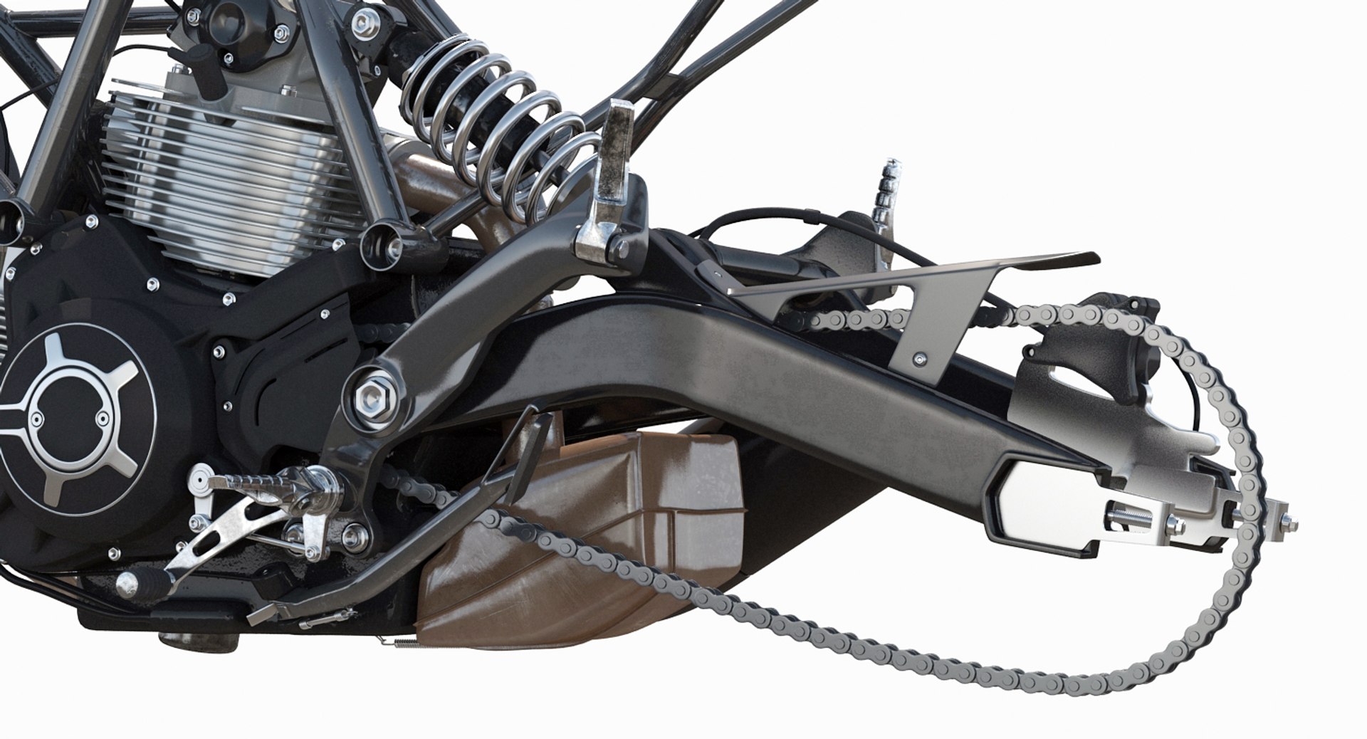 3d motorcycle engine frame model