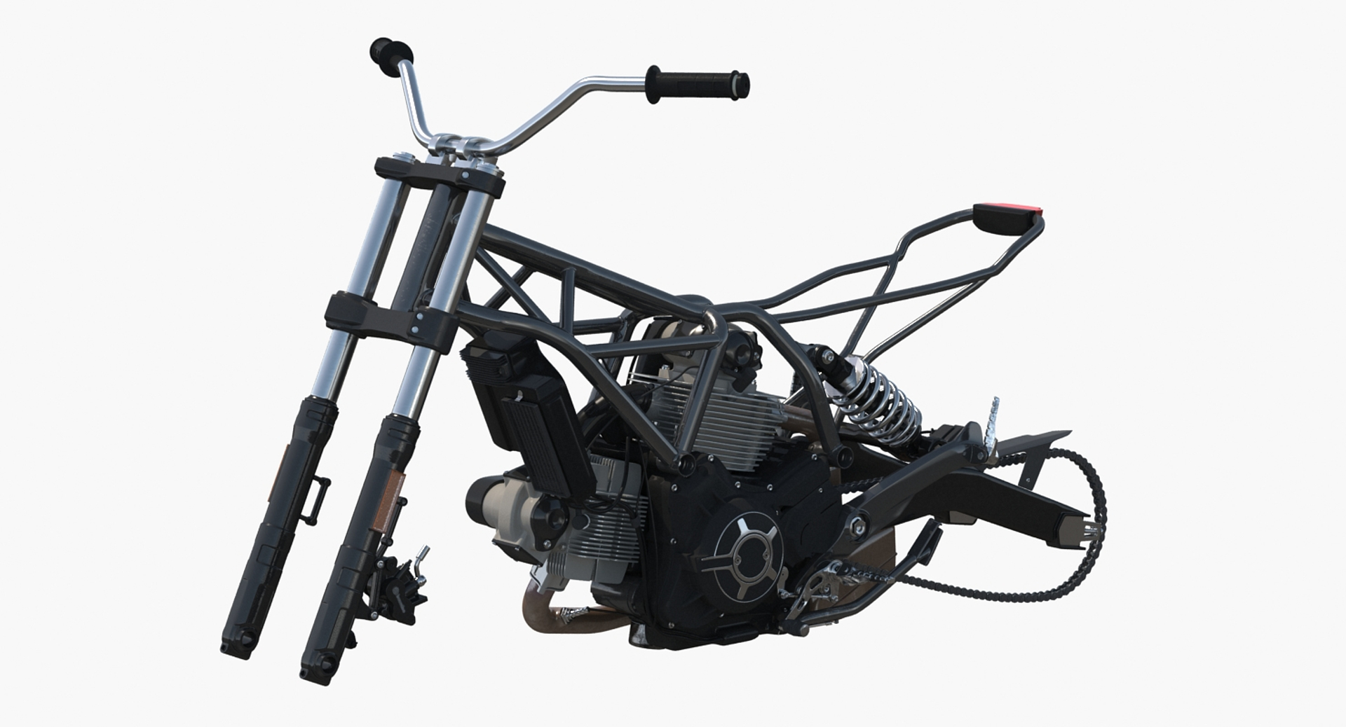 3d Motorcycle Engine Frame Model