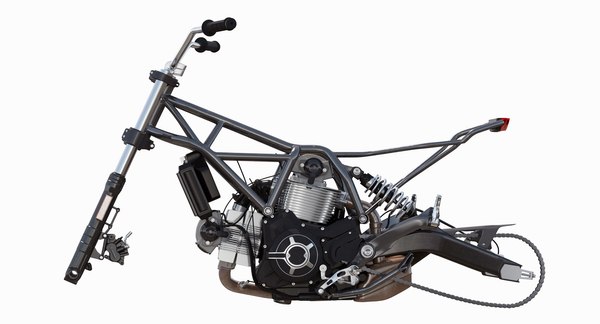 3d motorcycle engine frame model