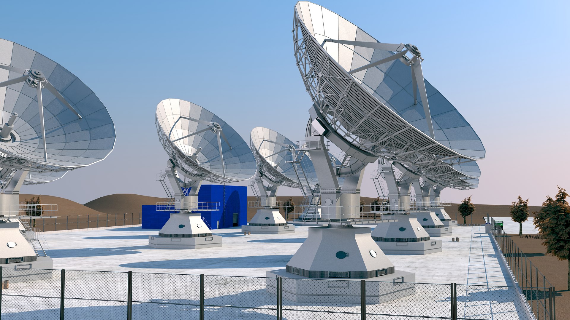 Radio telescopes 3D model - TurboSquid 1590459