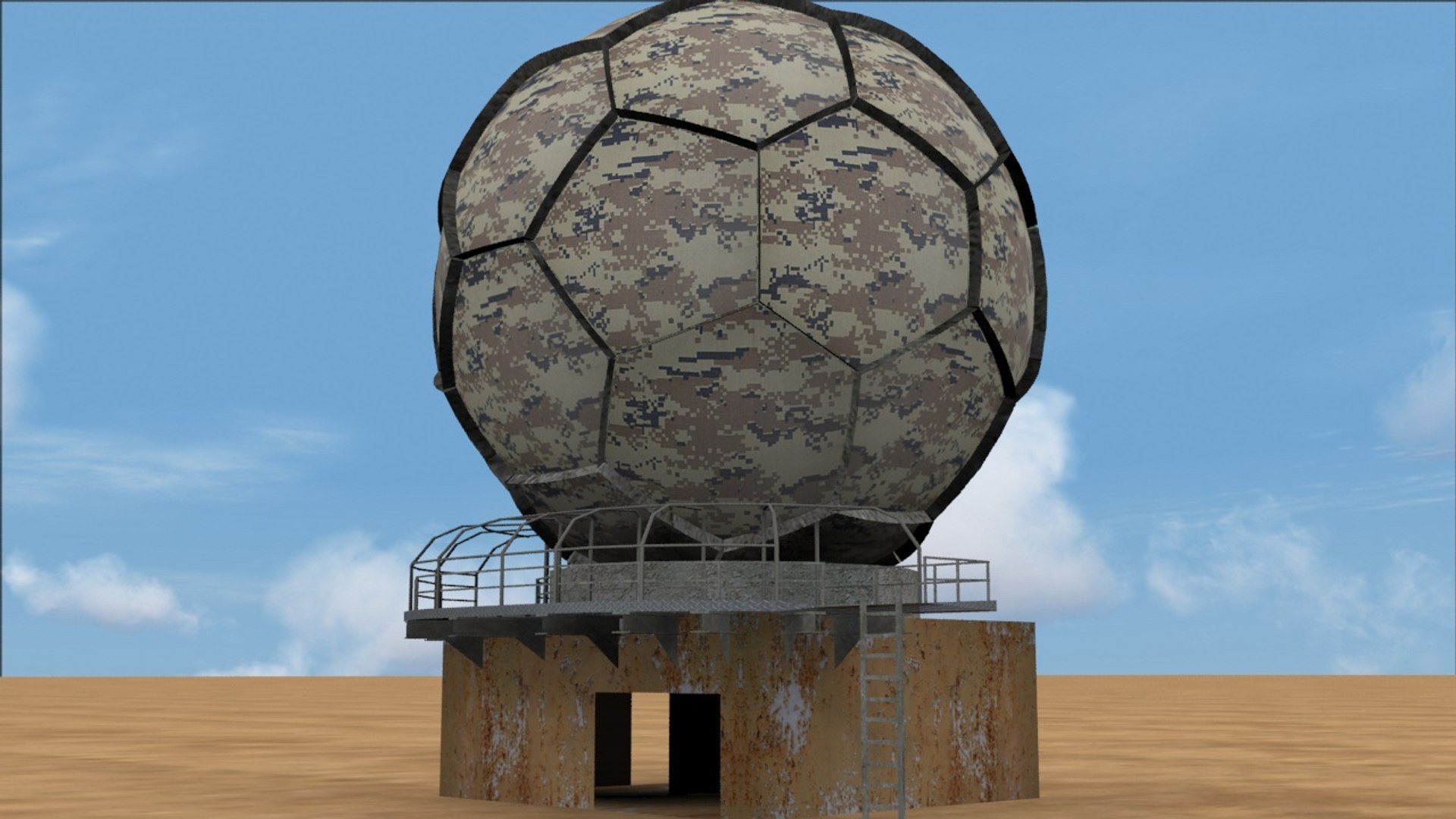 3d Model Radar Dome 1