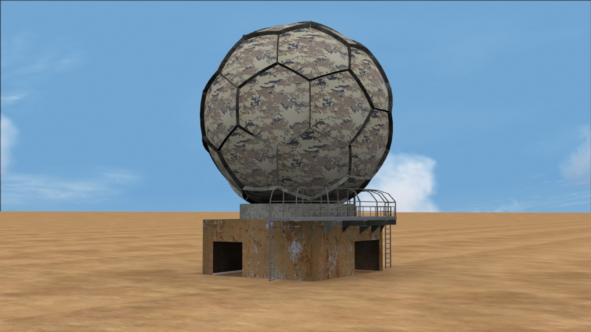 3d Model Radar Dome 1