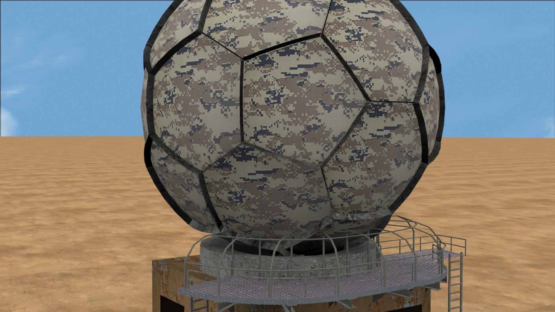 3d Model Radar Dome 1