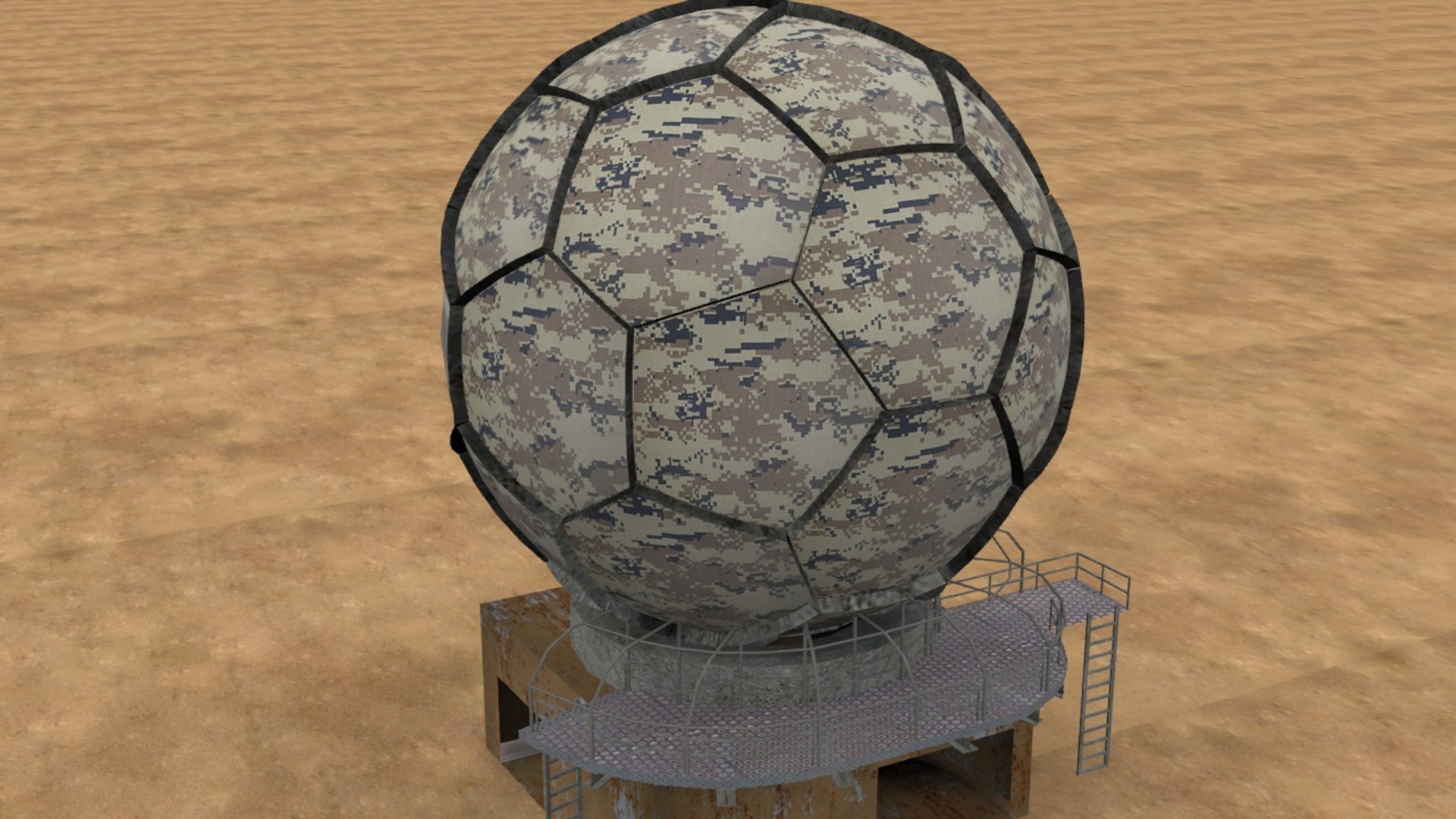 3d Model Radar Dome 1